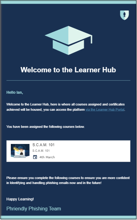 Learner Hub: Learner Experience – Phriendly Phishing